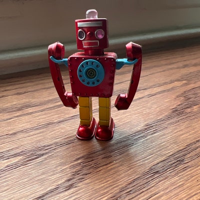 Mini 2 Vintage Retro Robots Figure - Etsy UK
