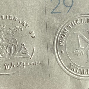 Custom Book Stamp or Embosser Your Name on A Stamp - Etsy