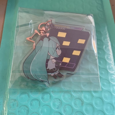 Hatsune Miku Acrylic Charm, Vocaloid Rhythm Game 3D Keyring - Etsy