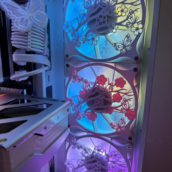 Celestial Dragon RGB Gaming Computer Fan Shroud/ Grill /cover Custom 3D ...