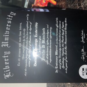 Metal Certificate Award, Diploma Frame Custom, Diploma Plaque, Diploma ...