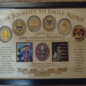 Honor the Achievement Journey of the Cub Scout Plaque, 11x14 Wood ...