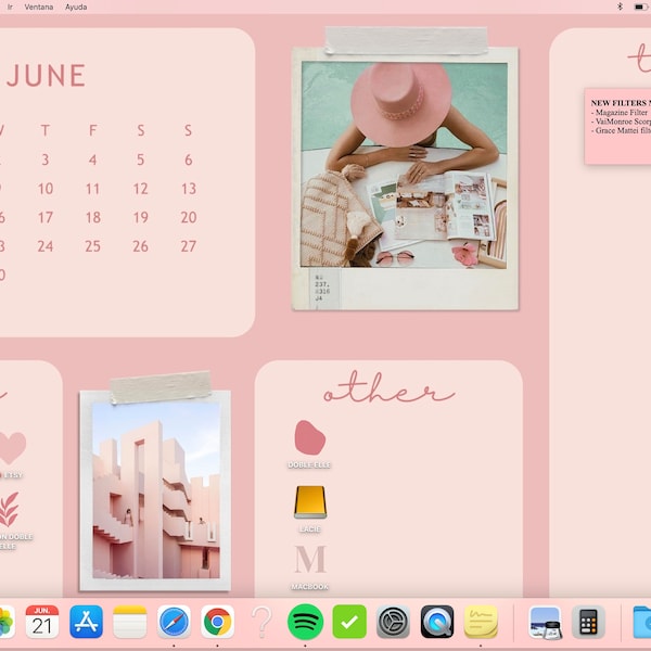 EDITABLE CALENDAR Desktop Wallpaper - Pink Desktop Wallpaper Organizer ...