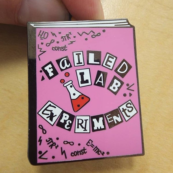 Lab Experiments Book Enamel Pin Burn Book Science Pin Science