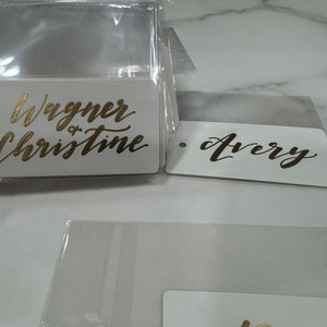 Acrylic Stocking Tags Acrylic Name Tags, 3.5x2 Inches, Bridesmaid Name ...