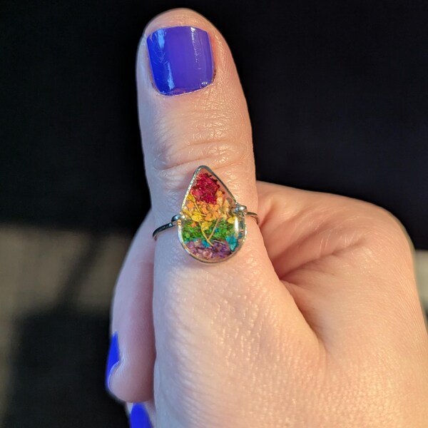 Real Fern Ring/pressed Leaf Ring/plant Ring/resin Ring/botanical Ring ...