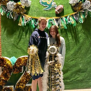 Flower Sash Homecoming Mum Silk Flower Sash Mum Senior - Etsy