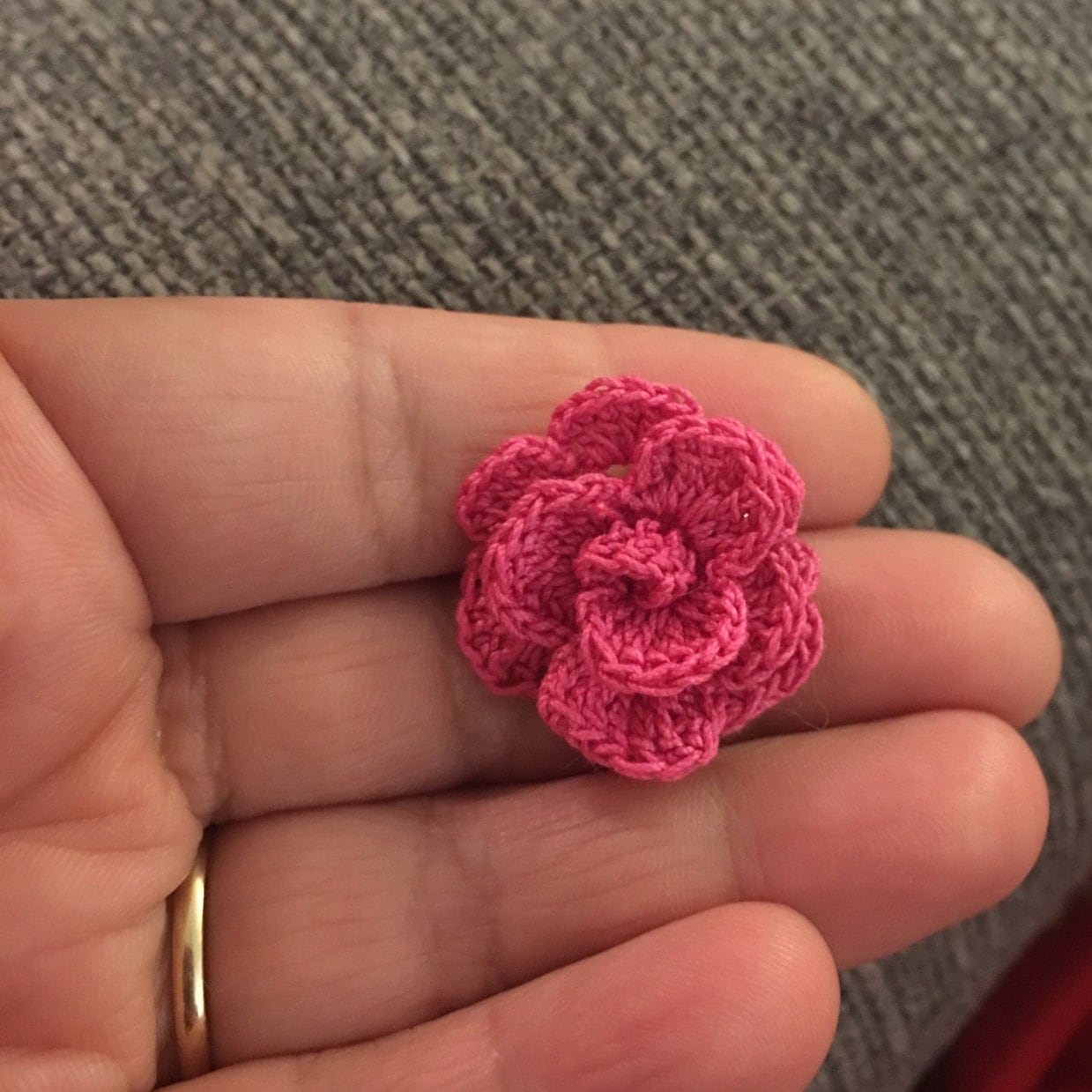 Crochet Mini Rose Pattern by Happy Patty Crochet
