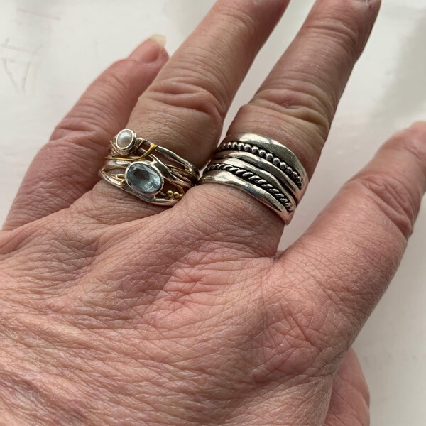 Bold Silver Ring, Statement Silver Ring, Chunky Silver Ring, 925 Silver ...