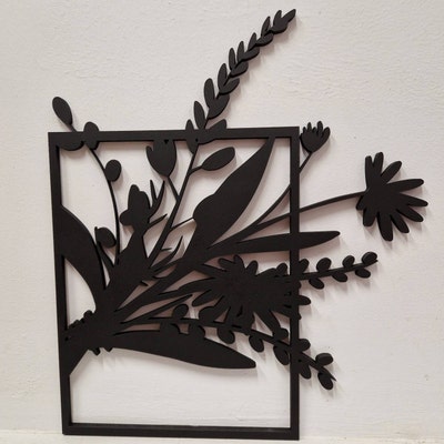 Flowers Metal Wall Art Svg , Dxf, Eps, Png and Pdf Laser Cut, Plasma ...