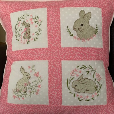 Bunny Floral 3 Embroidery Design Machine, Easter Embroidery Pattern ...