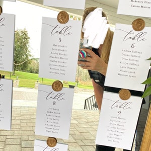 Classic Seating Chart Cards Template, Elegant Seating Cards, Printable ...