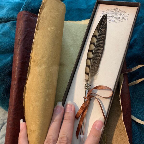 Vintage Handmade Scroll Leather Journal - 9x6 Travel Diary Notebook ...