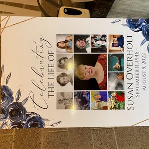 Royal Blue Funeral Program Template Blue Funeral Brochure - Etsy