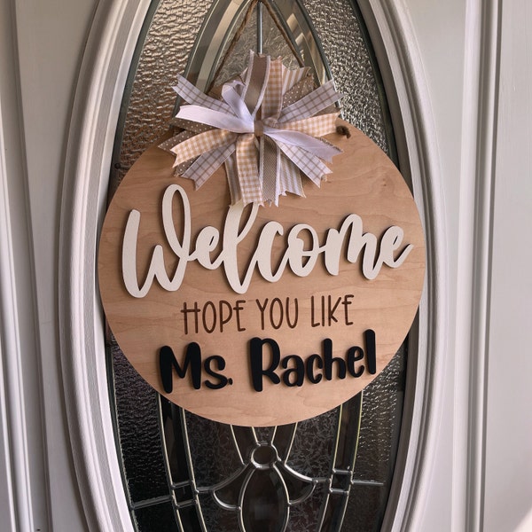 Ms. Rachel Door Hanger - Hope You Like Ms Rachel - Home Decor - Door ...