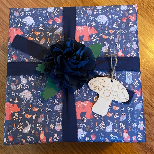 Navy Blue Ribbon 2 Hand Dyed Ribbon, Navy Cotton Ribbon, Bridal Bouquet ...