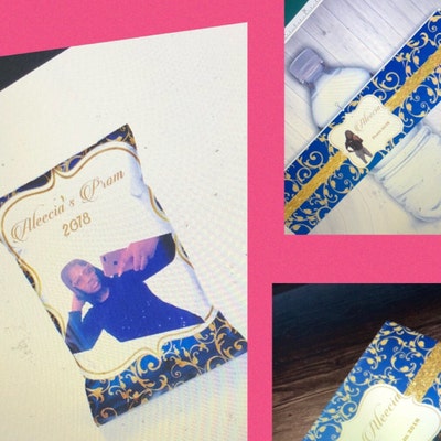 Gold and Royal Blue Digital Papers, Royalty Papers, Gold Foil Digital ...