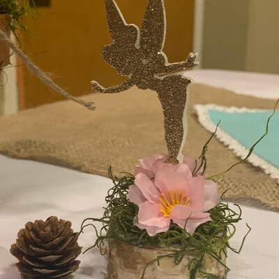 Gold Fairy Cupcake Toppers-double Sided Gold Fairy Party - Etsy