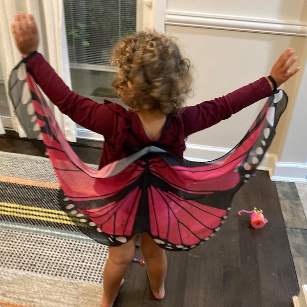 Mini Butterfly Wings: Preschool or Petite Costume With Wrist Loops ...