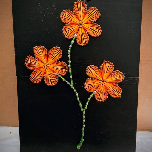 String Art Pattern "plumeria" | DIY String Art Patterns | String Art Tutorial | String Art ...