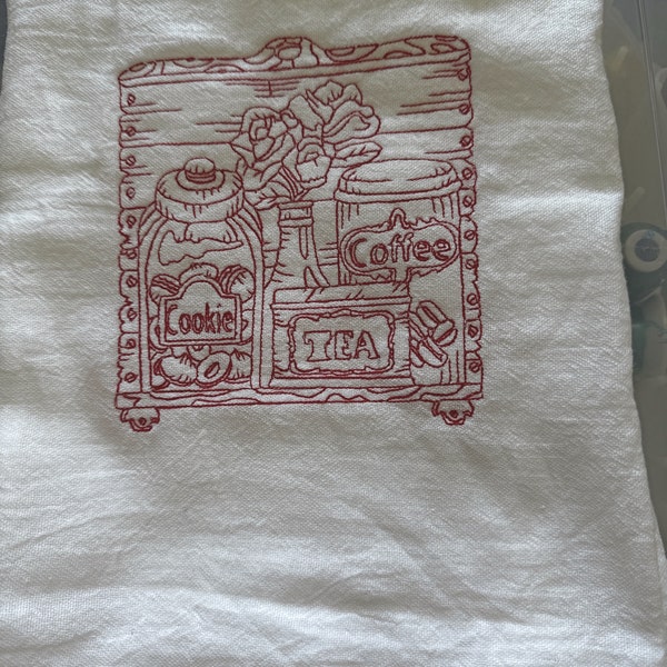 INSTANT DOWNLOAD Vintage Kitchen Redwork Embroidery Designs 1-10 - Etsy