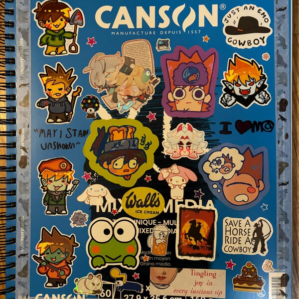 Teto Kasane Glitter Sticker Sheet - Etsy