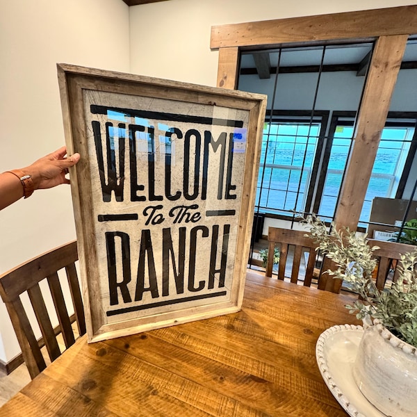 Welcome to the Ranch Art Print, Vintage Western Home Decor, Ranch House ...