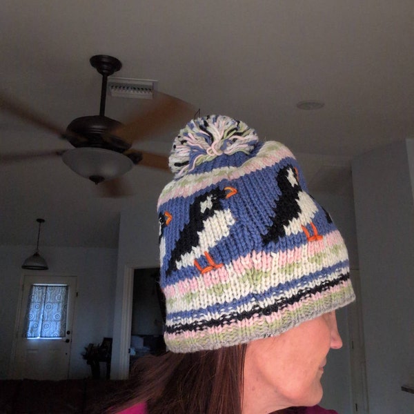 Hand-knitted Lambswool Earflap Hat: Fleece Lined Peruvian Tuque - Etsy