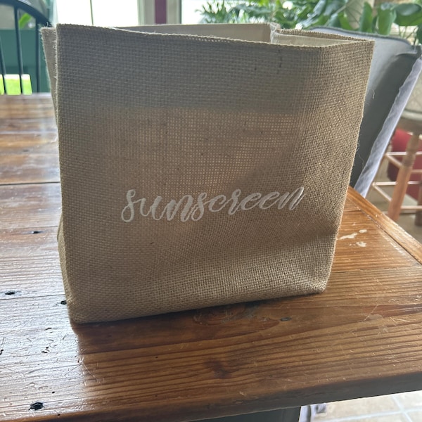 Sunscreen Basket - Customizable - Etsy