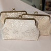 Black Lace Bridal Clutch, Mother of the Bride Satin Wedding Purse, Maid ...