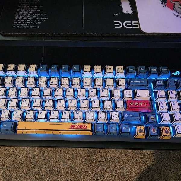 Tokyo Ghoul Keycaps Set, Kaneki Ken Theme, One-eyed Ghoul Vibes, 130 ...