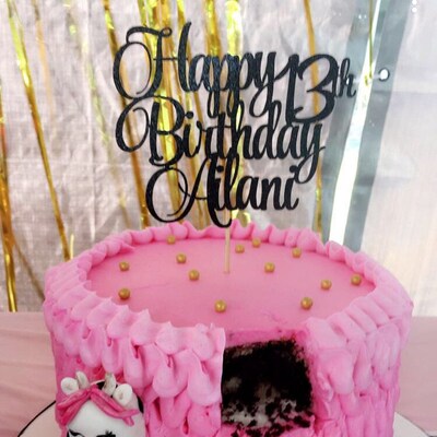 ANY NAME & NUMBER Happy Birthday Cake Topper Custom Birthday - Etsy