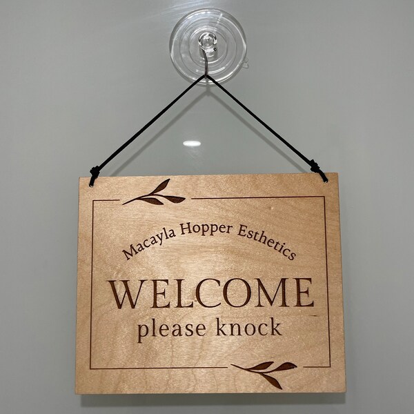 Personalized Double Sided Door Sign for Office Welcome Sign in Session ...
