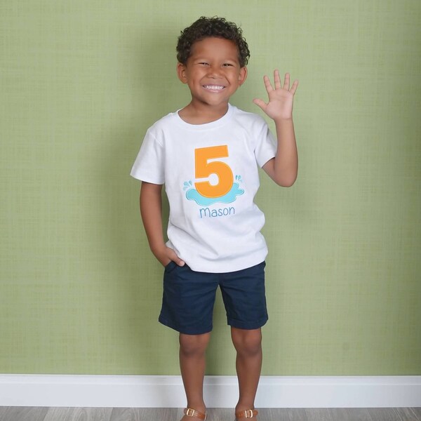 Water Splash Boys or Girls Birthday Shirt - Etsy
