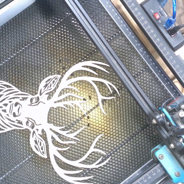 Stag / Deer Head Laser Cutting SVG File, Deer Silhouette Laser Ready ...