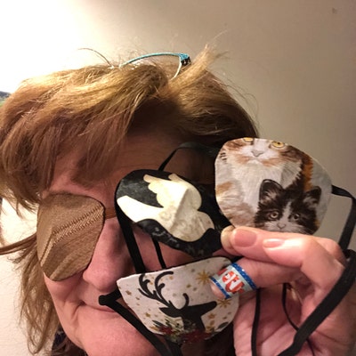 Woman's Eye Patch realm of Roses/ Eye Care/ Handmade Eye Patch Fashion ...