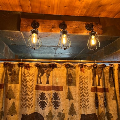 ESPRESSO Cage Light Fixture, Farmhouse Light, Vanity Light, Wall Light ...