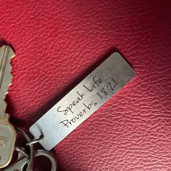 Customized Keychain Personalized You Choose Wording - Custom Gift ...