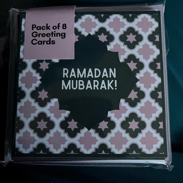 Pack of 8 Ramadan Cards | Eid Greeting Cards | With Envelopes | Islamic ...