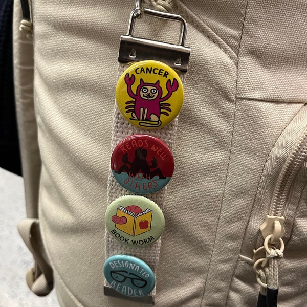 Narrow Pin Display Keychain / Natural Keychain Pin Keeper / Pin Holder ...