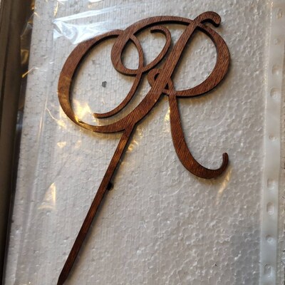 Personalized Wedding Cake Topper L Cake Toppers Wedding Gold Monogram ...