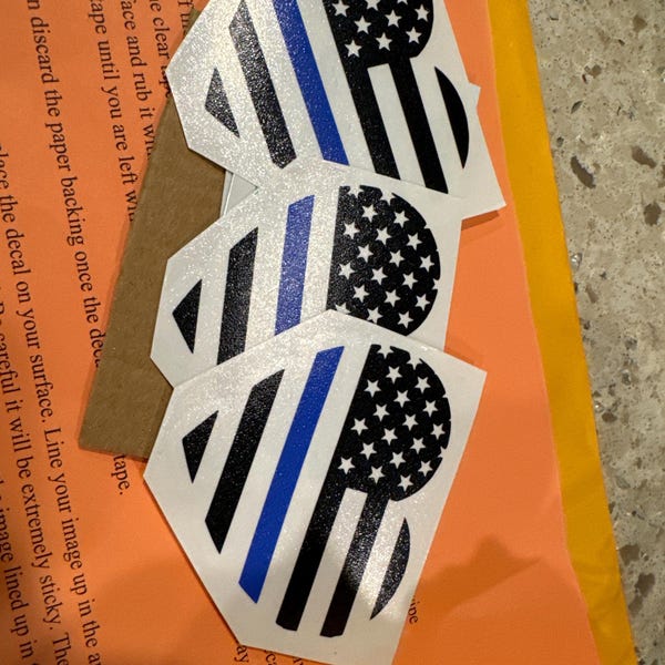 Thin Blue Line Decal, Blue Line Decal, Thin Blue Line Heart Decal ...