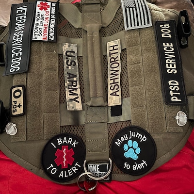 Embroidered 2x6 Patch for Working Dogs With don't Touch Sign and ignore ...