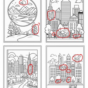 Cute Kawaii Tiny House Coloring Page, Coloring Pages for Kids, 6 Pages ...