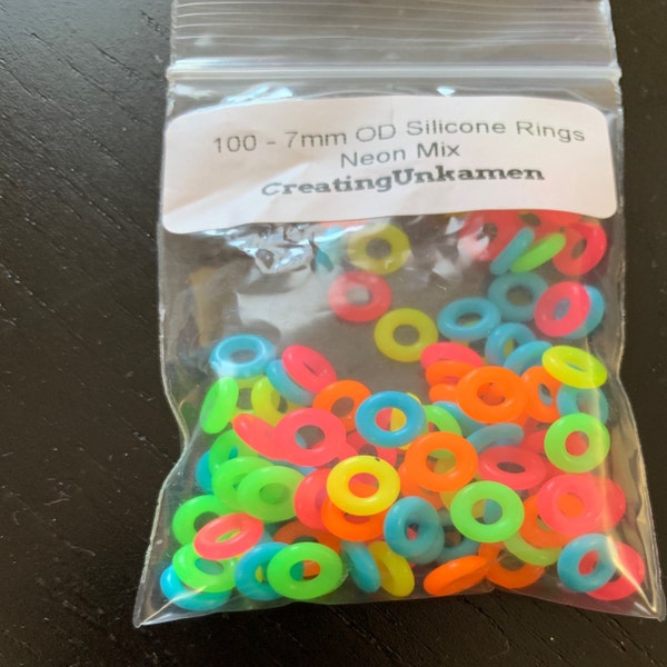 Neon Silicone Jump Rings YOU Pick Color and Size - Clearance - Etsy