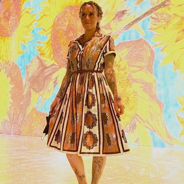 Late 40s PEGGY PAGE Dress in White With Blue POLKA Dot Print 1940s Art ...