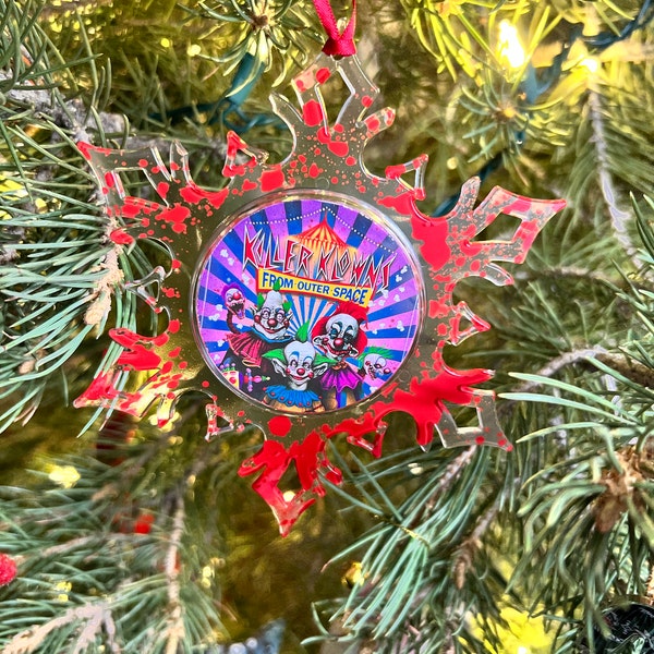 Horror Christmas Snowflake Ornament - Killer Klown From Outer Space ...