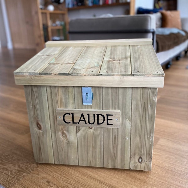 Doorstep Wood Parcel Box. Porch Parcel Storage Box. Handmade Wooden ...