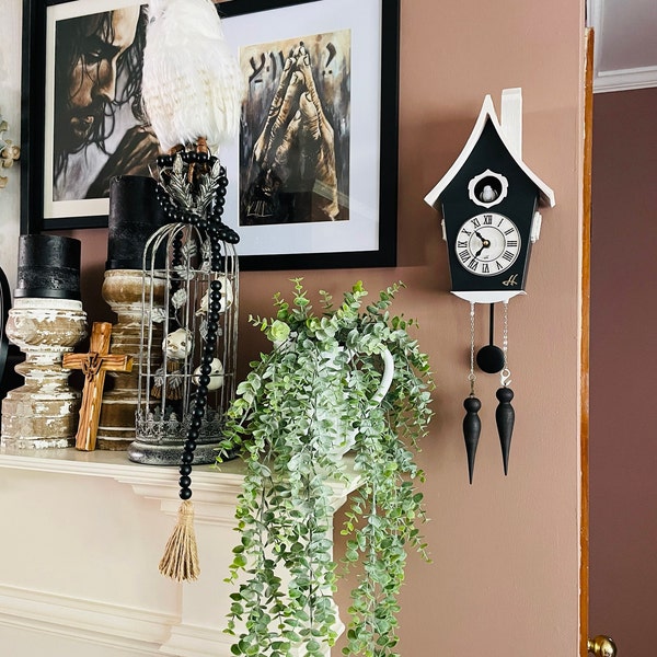 Cuckoo Clock,wall Clock, Modern Cuckoo Clock, Home Decor,hand Made,,red ...