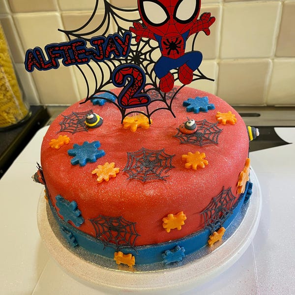 Spidey Inspired Cake Topper, Print at Home, DIY, Last Minute, Party ...